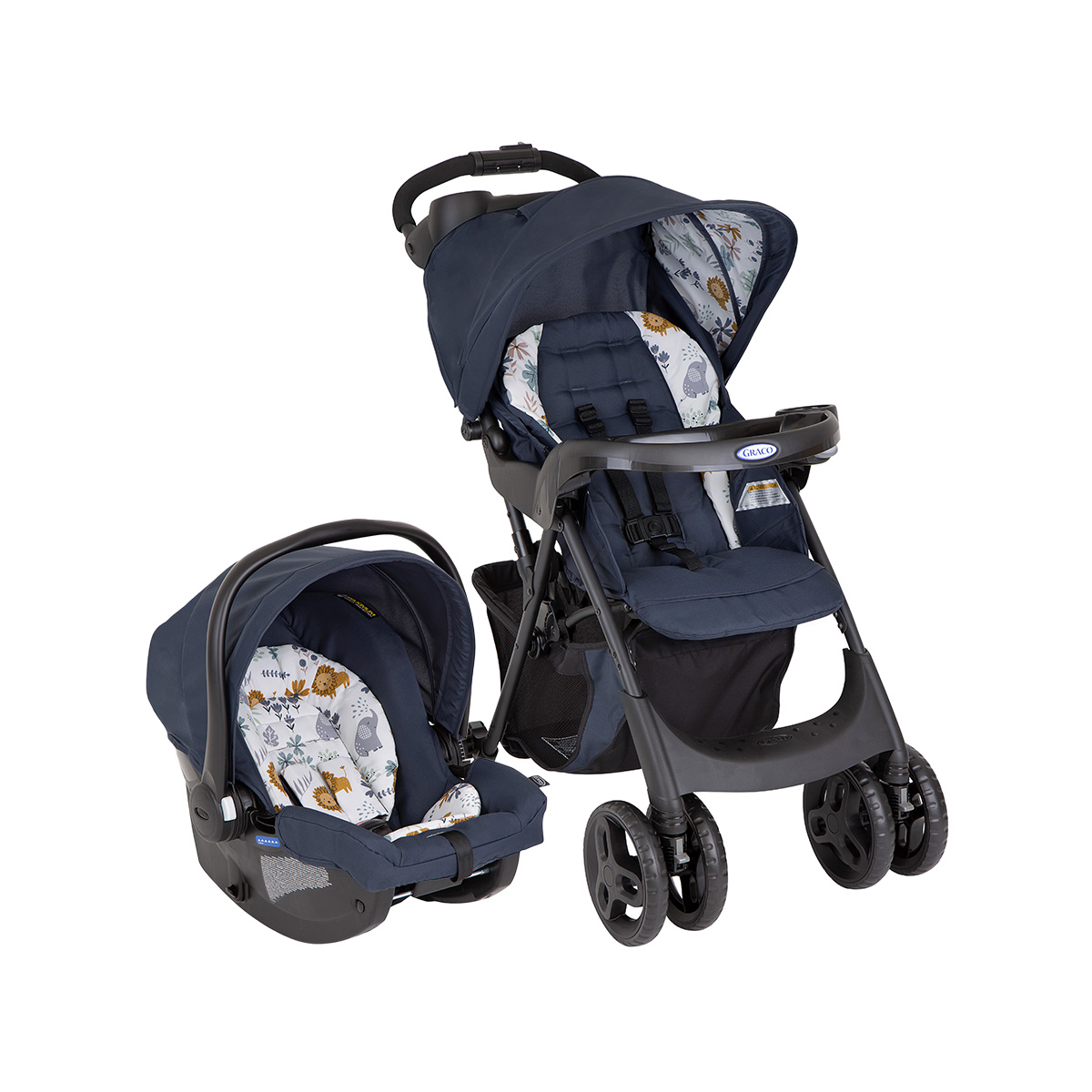 graco stroller blue